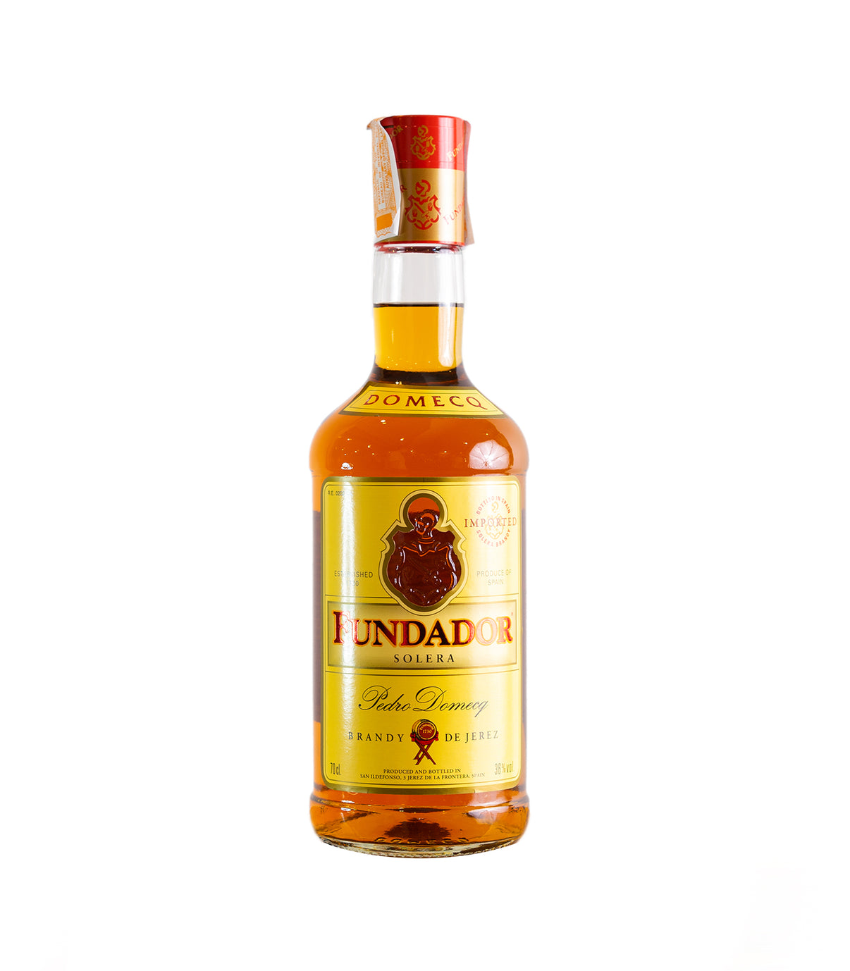 Fundador Brandy Solera (Red Cap) – Premium Spanish Brandy – Liquor Lib ...